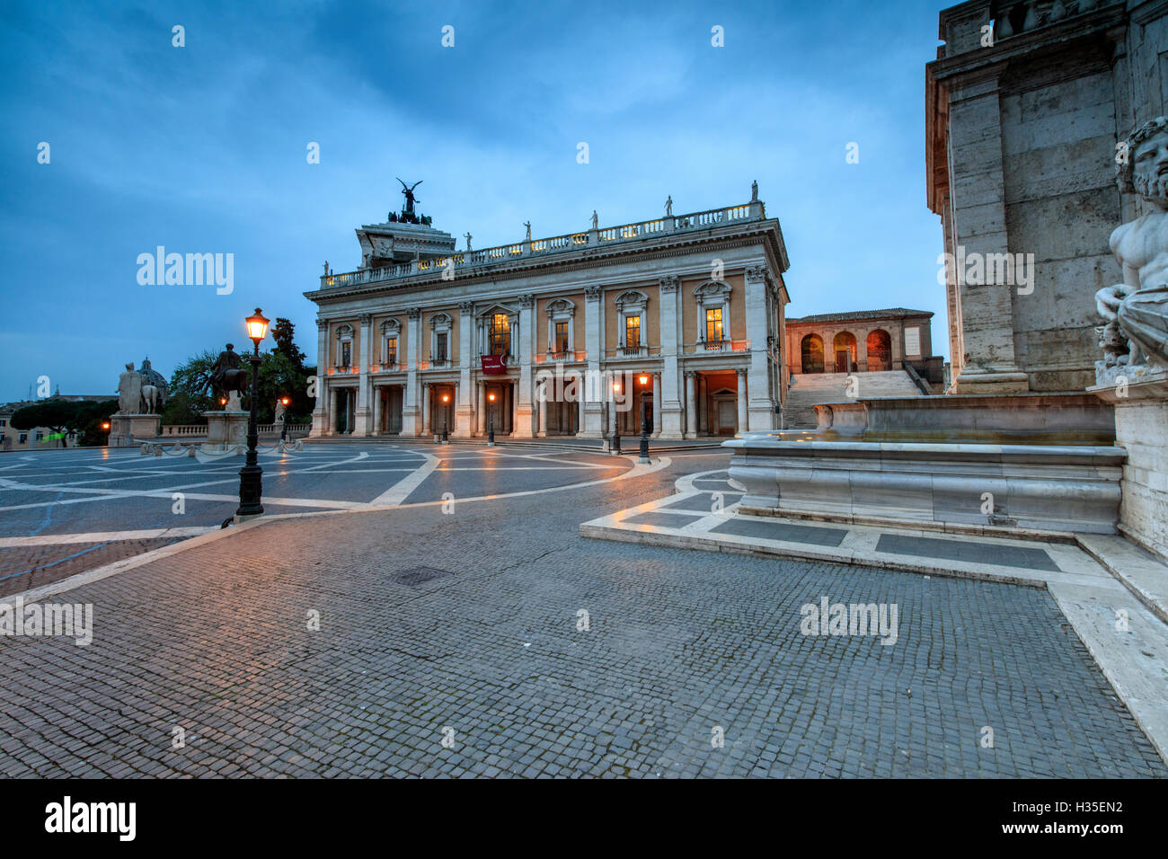 Piazza del Campidoglio where Roman Divinities were praised and nowadays ...
