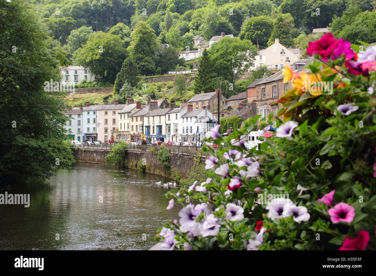 Matlock Bath; a scenic town enclosed in a limestone gorge sliced by the ...
