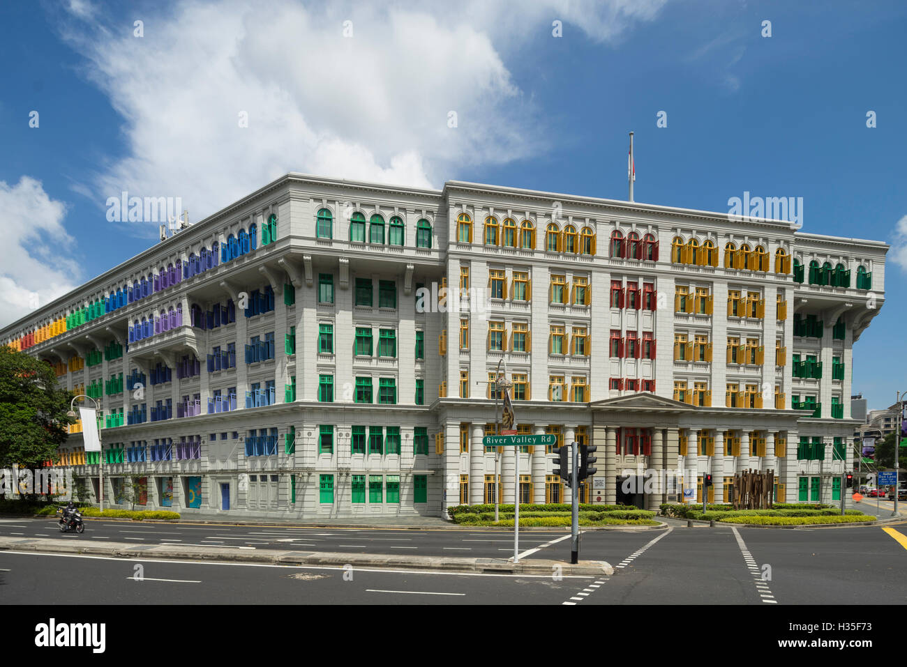 Exterior view of the Old Hill Street Police Station, Singapore Stock ...