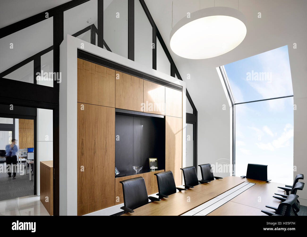 Interior view of the Lighthouse, an office building in Formby ...