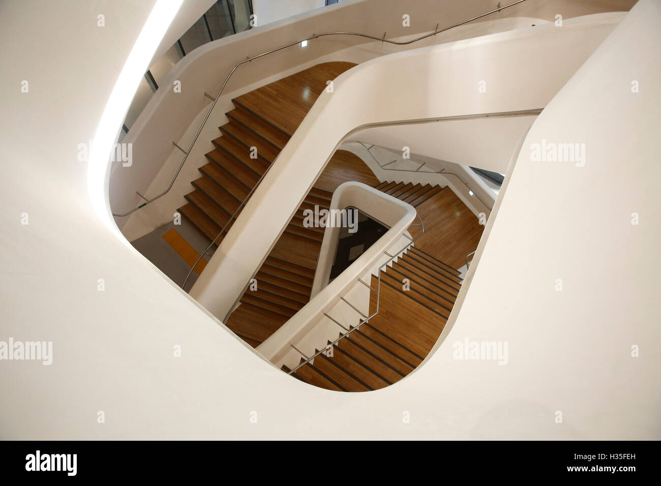 Interior view, Dongdaemun Design Park, Seoul, South Korea. The ...