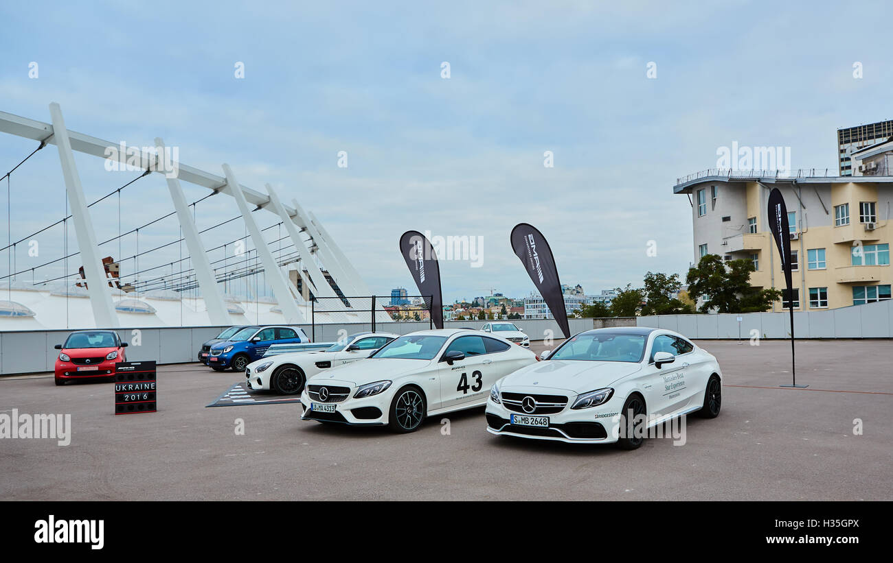Kiev, Ukraine - OCTOBER 4, 2016: Mercedes Benz star experience. The ...