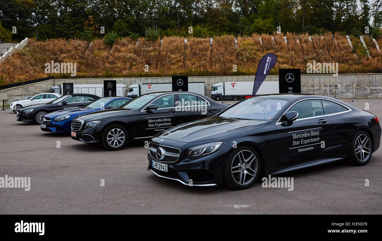 Kiev, Ukraine - OCTOBER 4, 2016: Mercedes Benz star experience. The ...