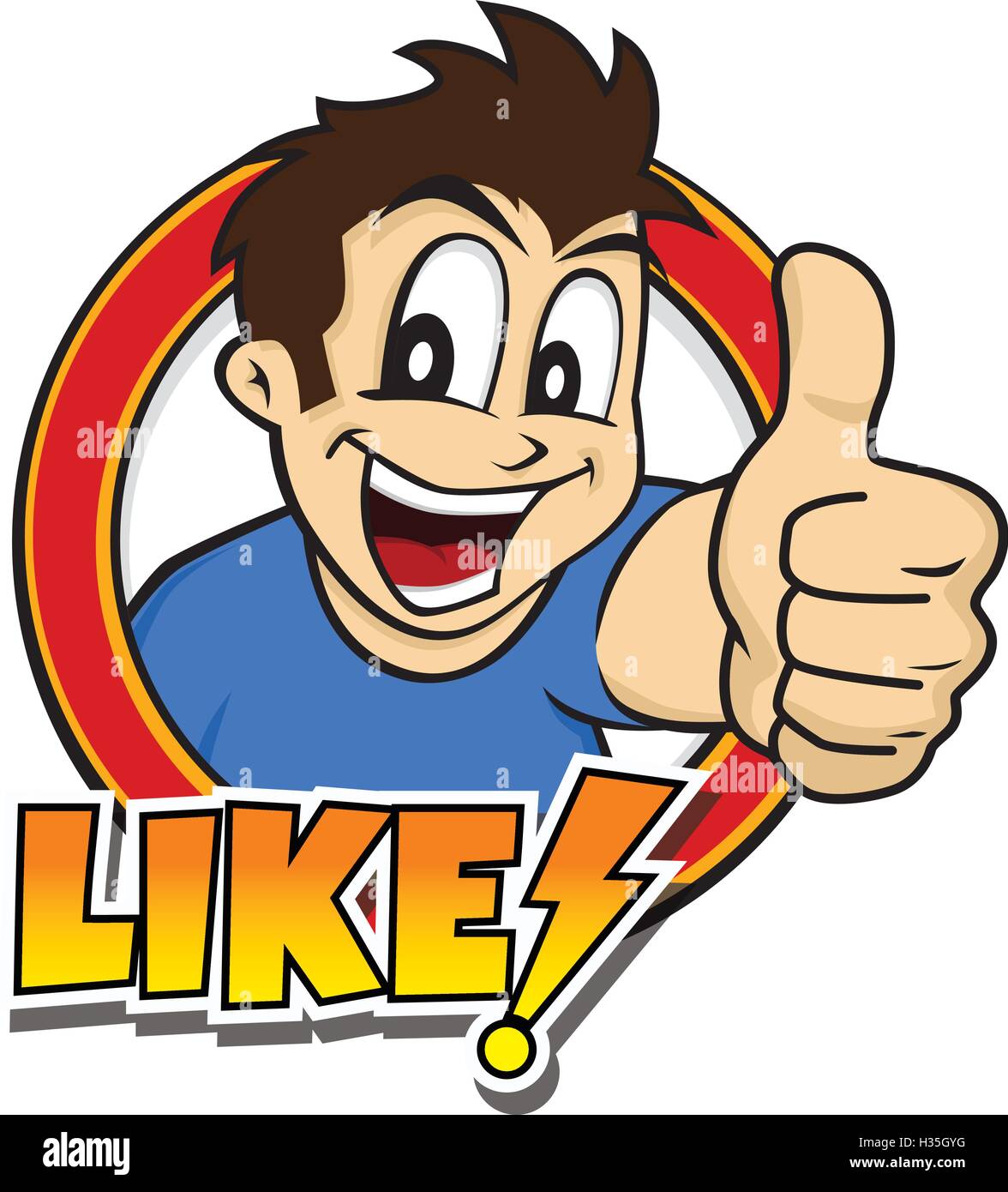 Thumbs Up Cartoon Guy