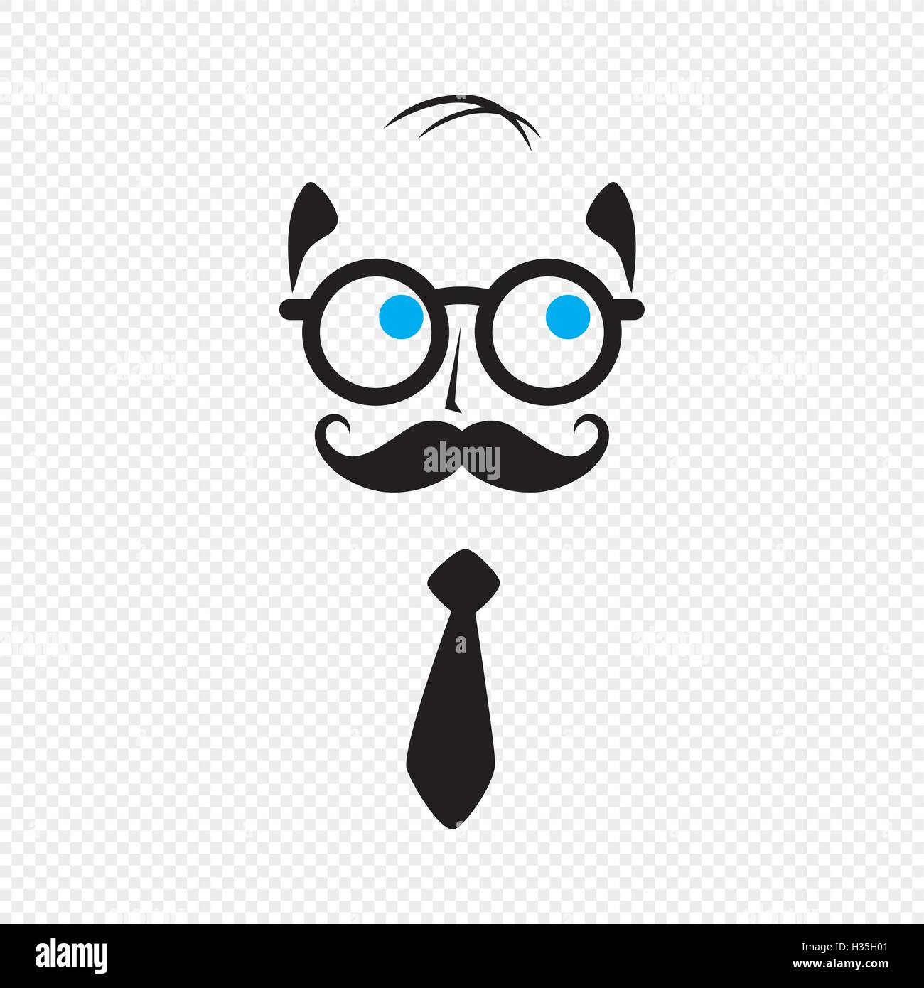 Geek Nerd Guy With Mustache Stock Vector Image And Art Alamy