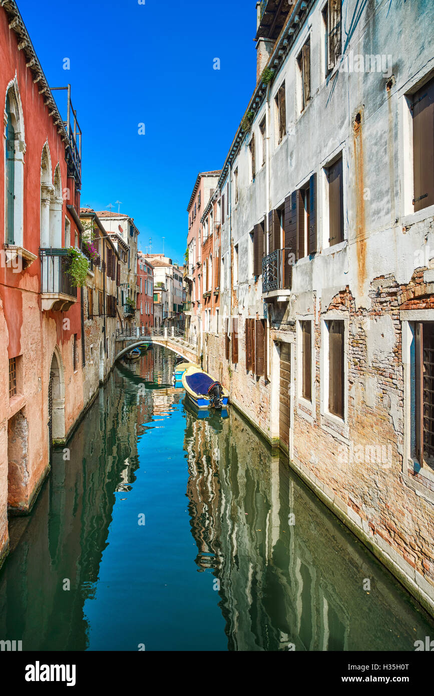 Venice water street hi-res stock photography and images - Alamy