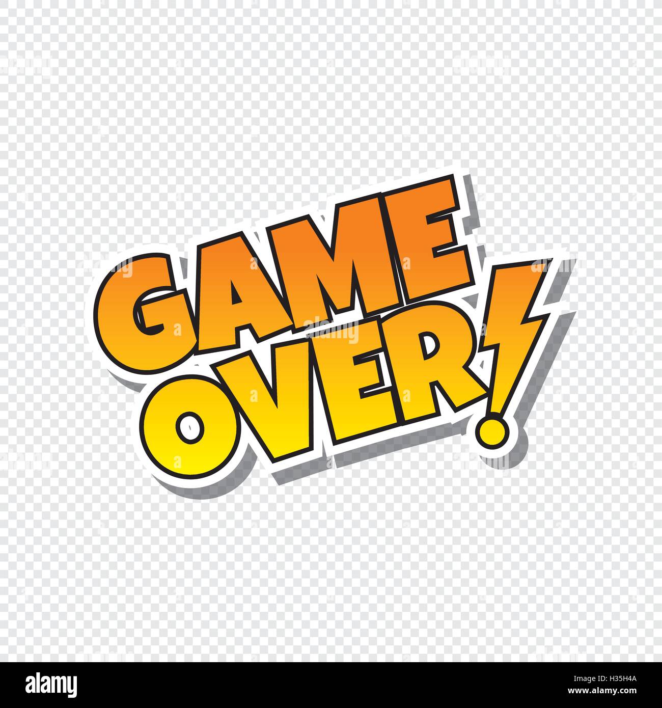 game over cartoon text sticker Stock Vector Image & Art - Alamy