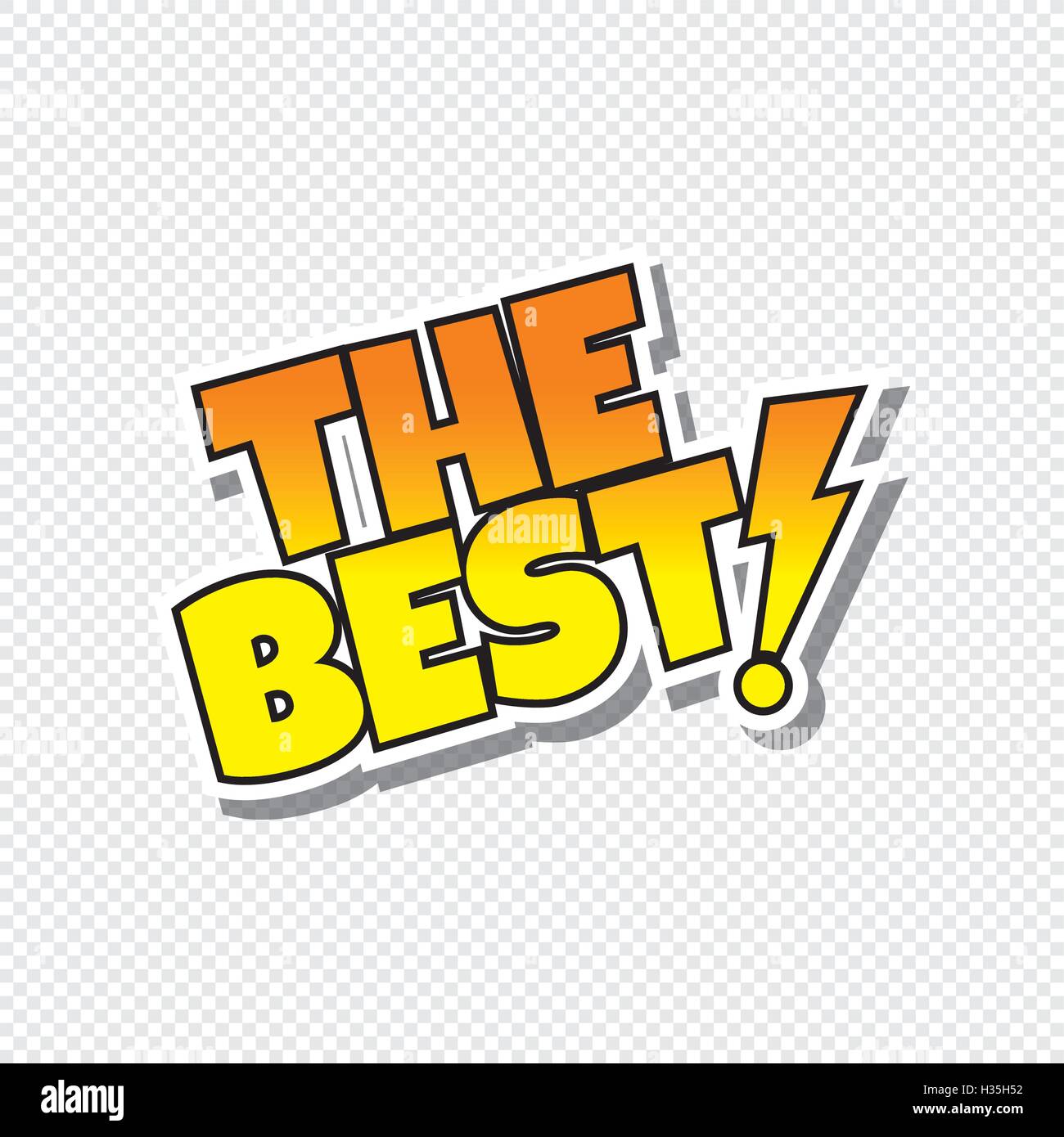 the best cartoon text sticker Stock Vector Image & Art - Alamy