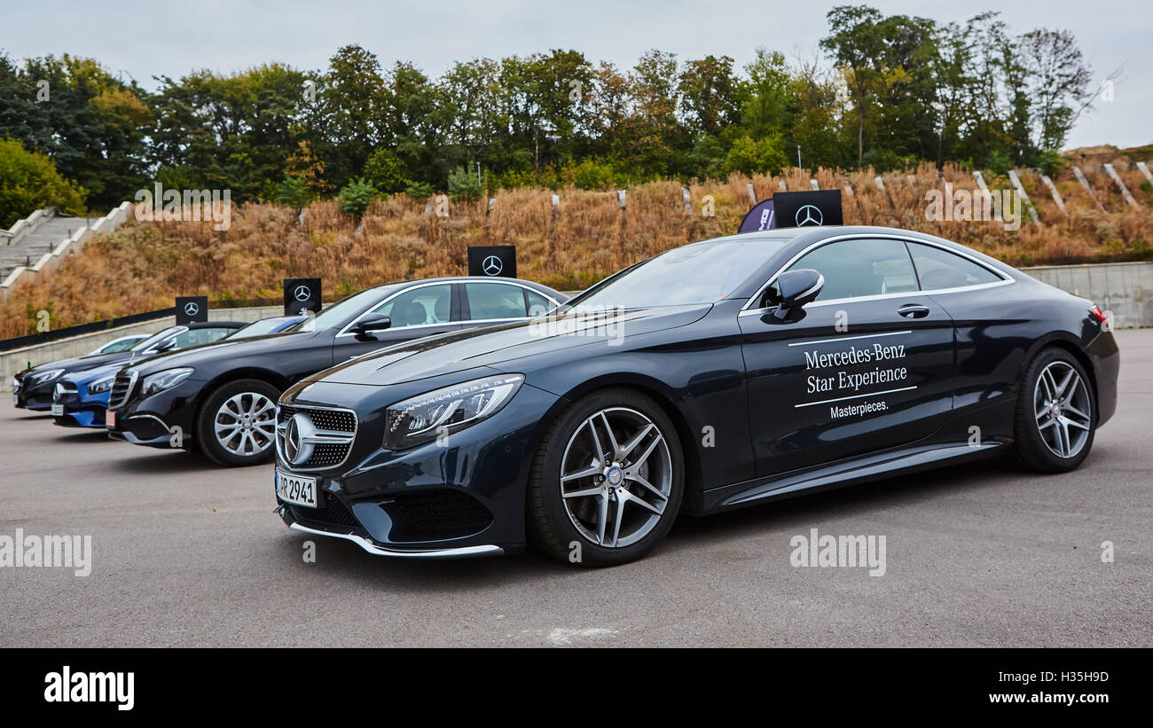 Kiev, Ukraine - OCTOBER 4, 2016: Mercedes Benz star experience. The ...