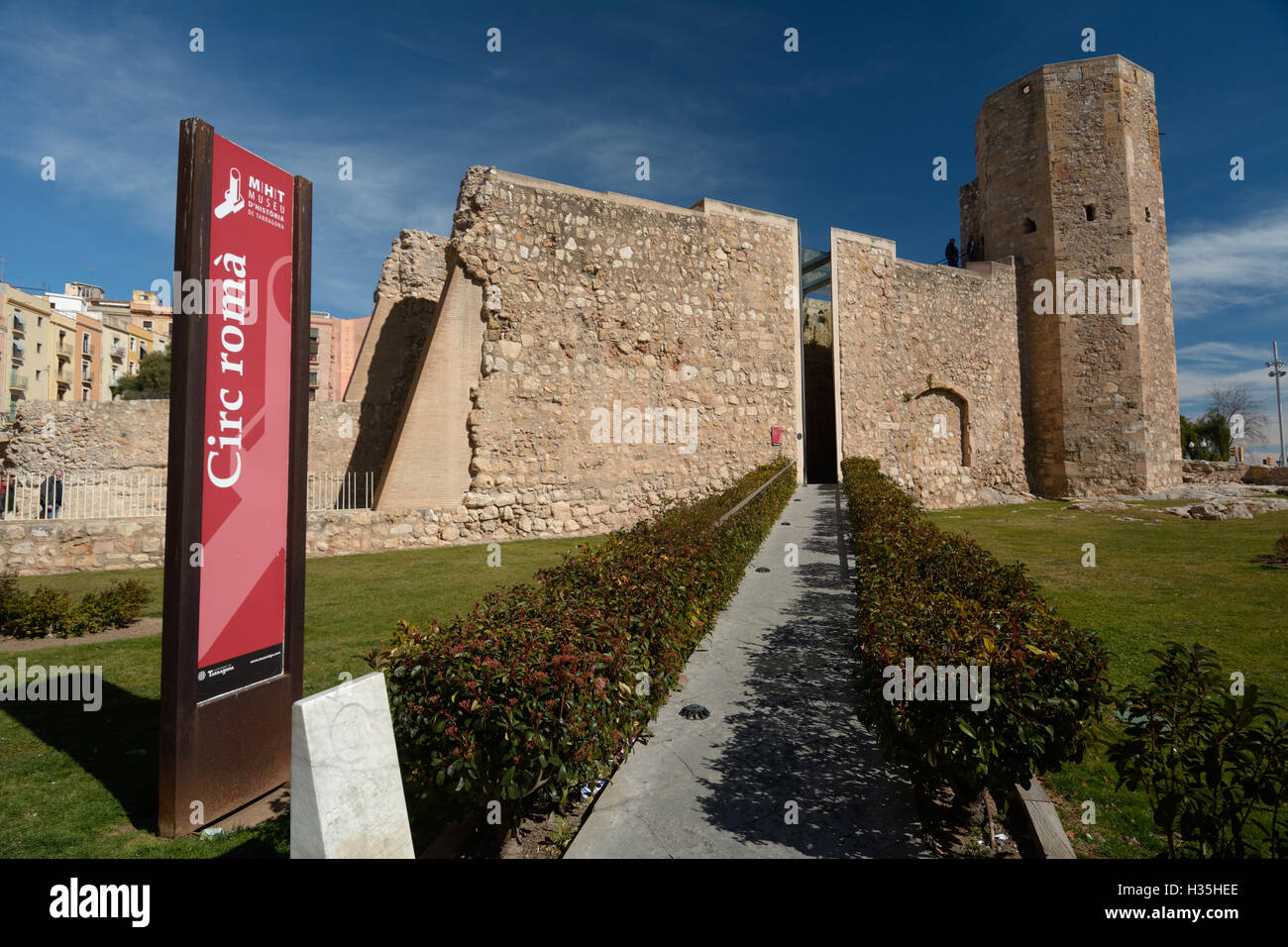 Spain, Catalonia, Tarragona, the Roman Circus and Praetorium Tower ...