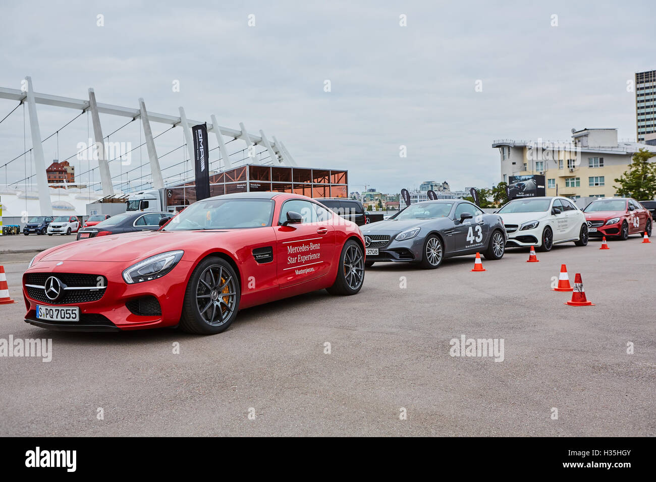 Kiev, Ukraine - OCTOBER 4, 2016: Mercedes Benz star experience. The ...