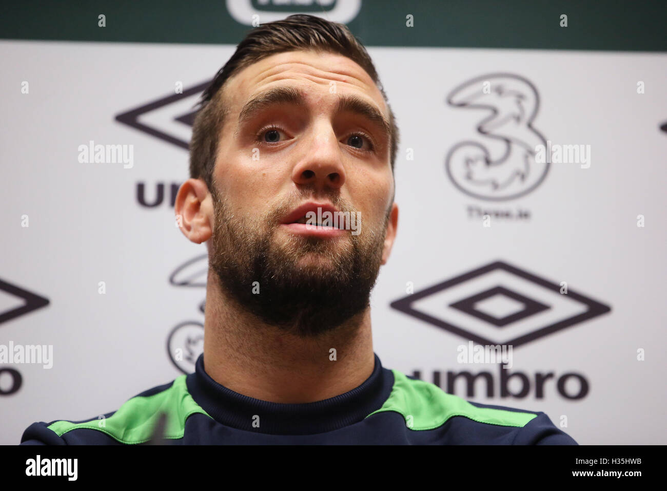 Republic of Ireland's Shane Duffy during the press conference at the ...
