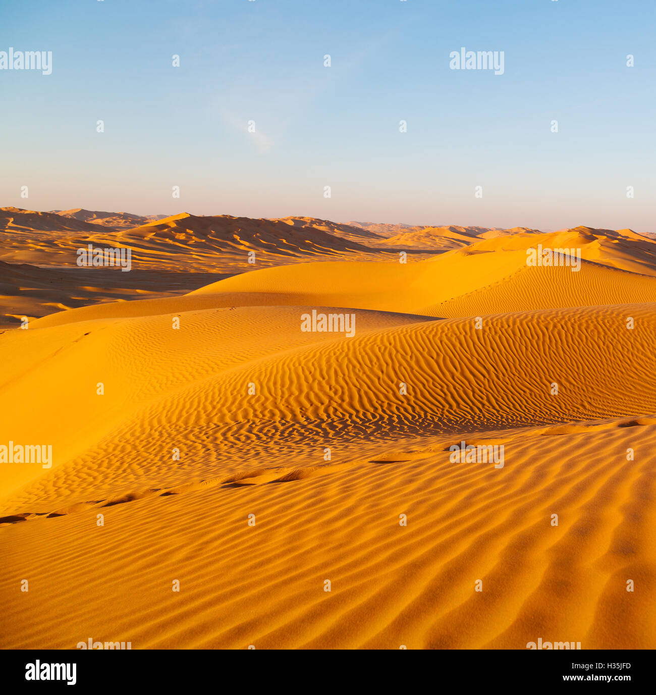 the empty quarter and outdoor sand dune in oman old desert rub al khali ...