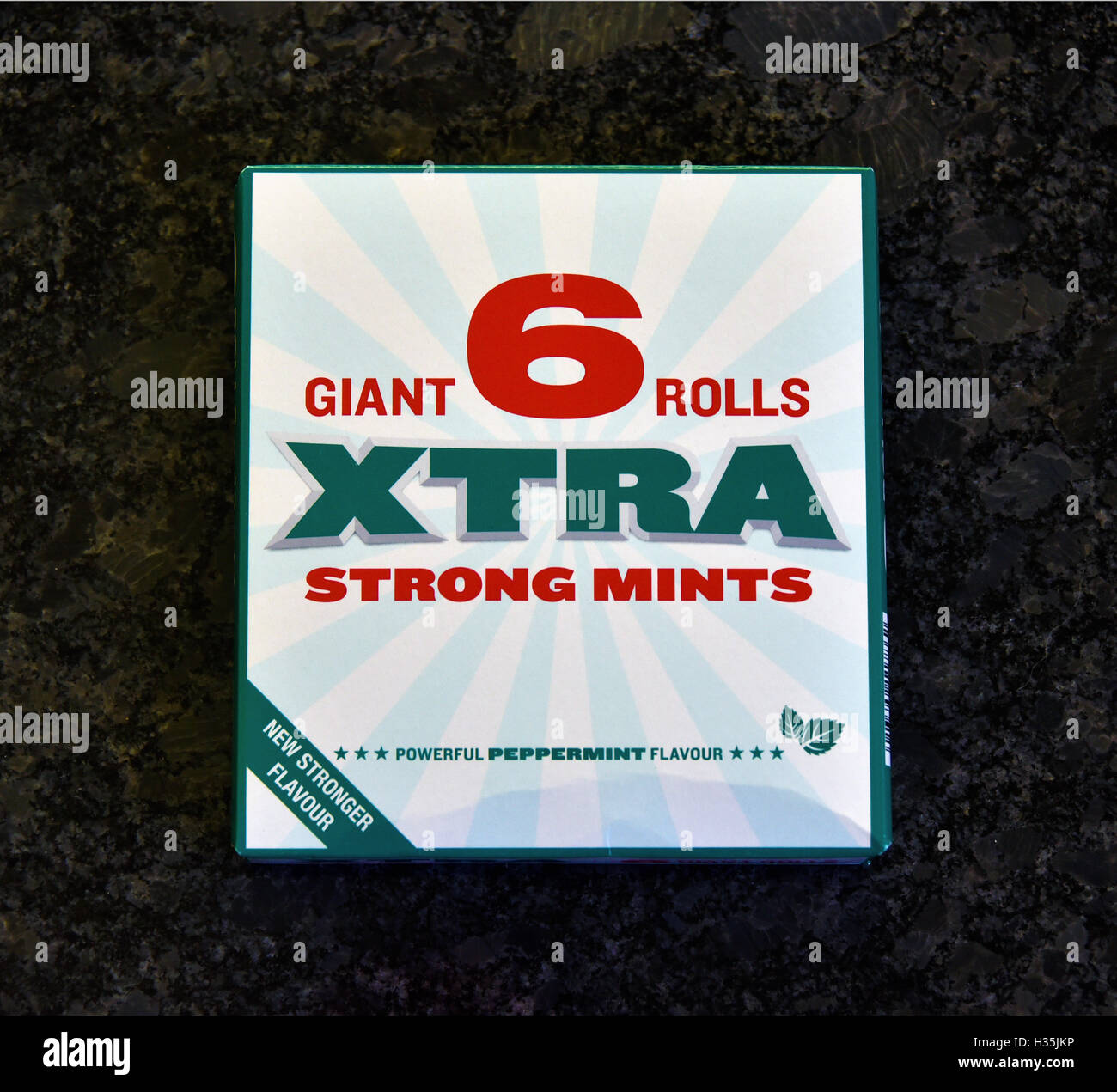 Packet of 6 Giant Rolls Xtra Strong Mints Stock Photo - Alamy