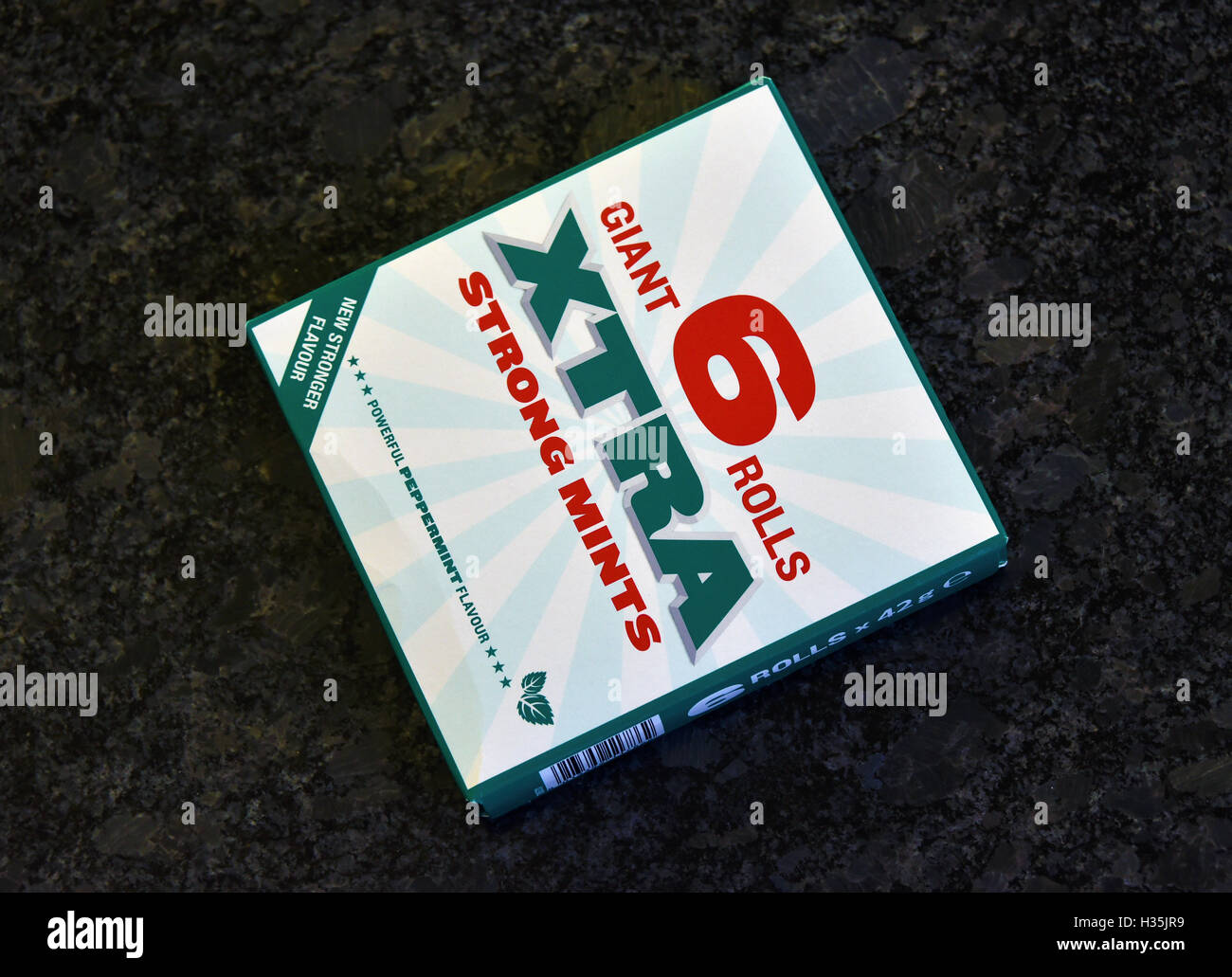 Packet of 6 Giant Rolls Xtra Strong Mints Stock Photo - Alamy