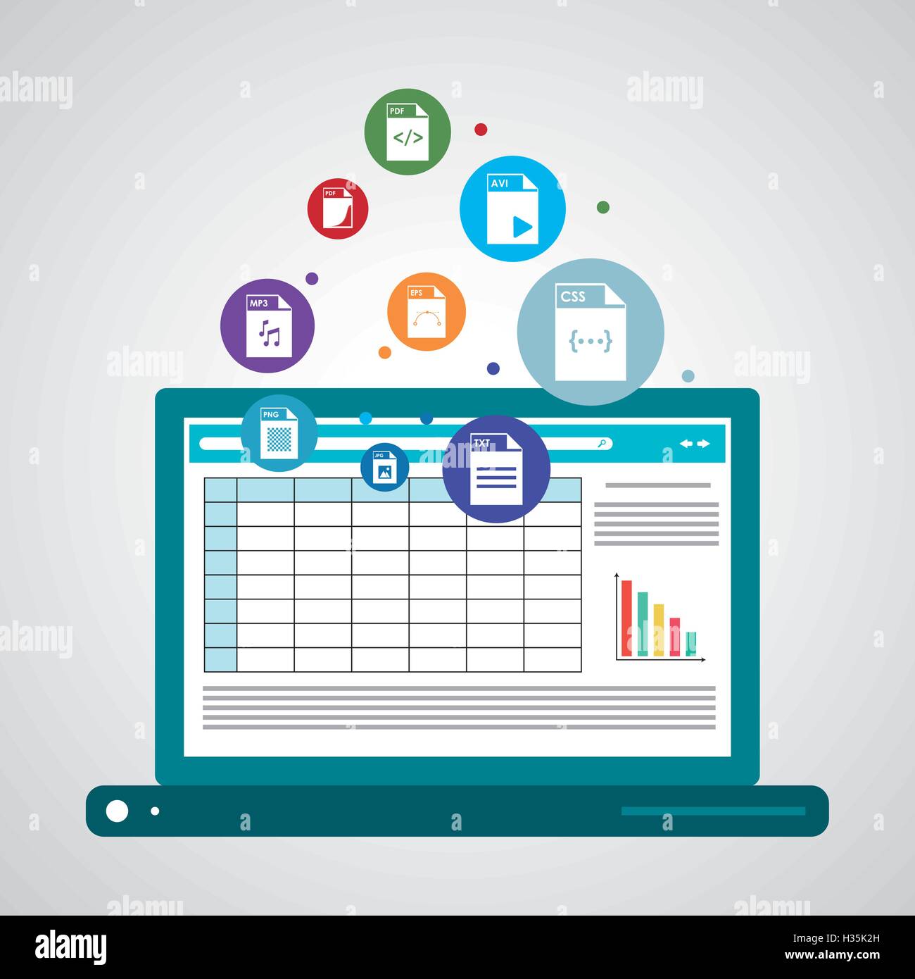 Spreadsheet icon design Stock Vector Image & Art - Alamy