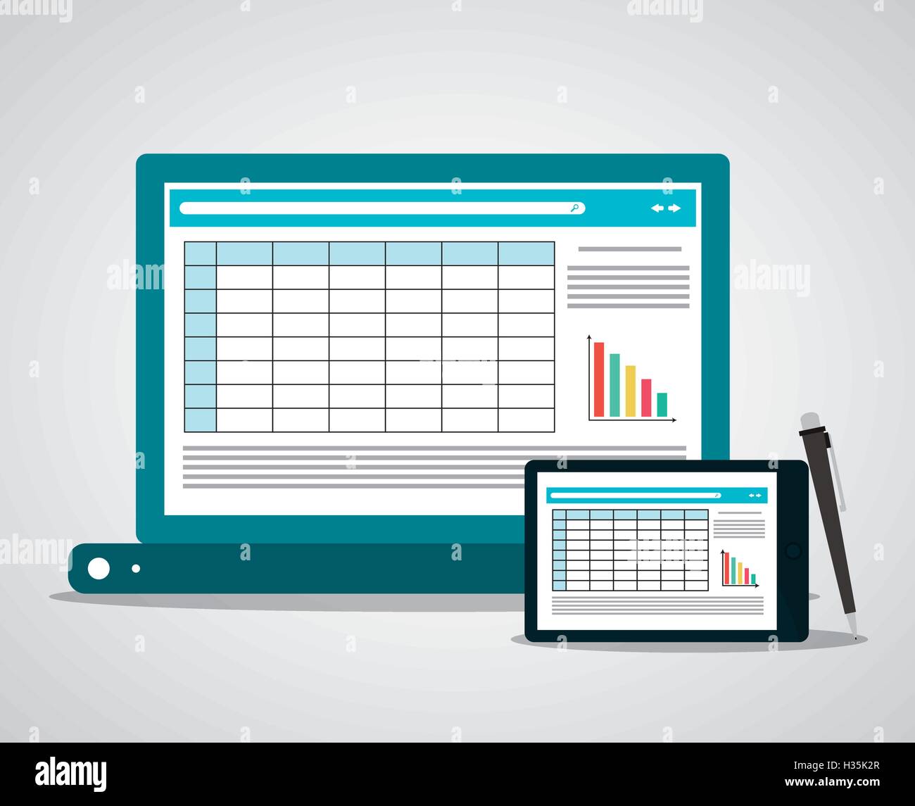 Spreadsheet icon design Stock Vector Image & Art - Alamy