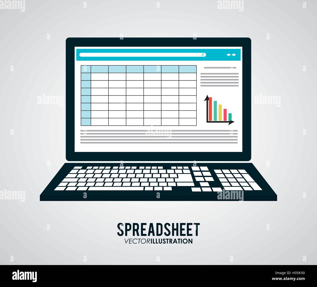 Spreadsheet icon design Stock Vector Image & Art - Alamy