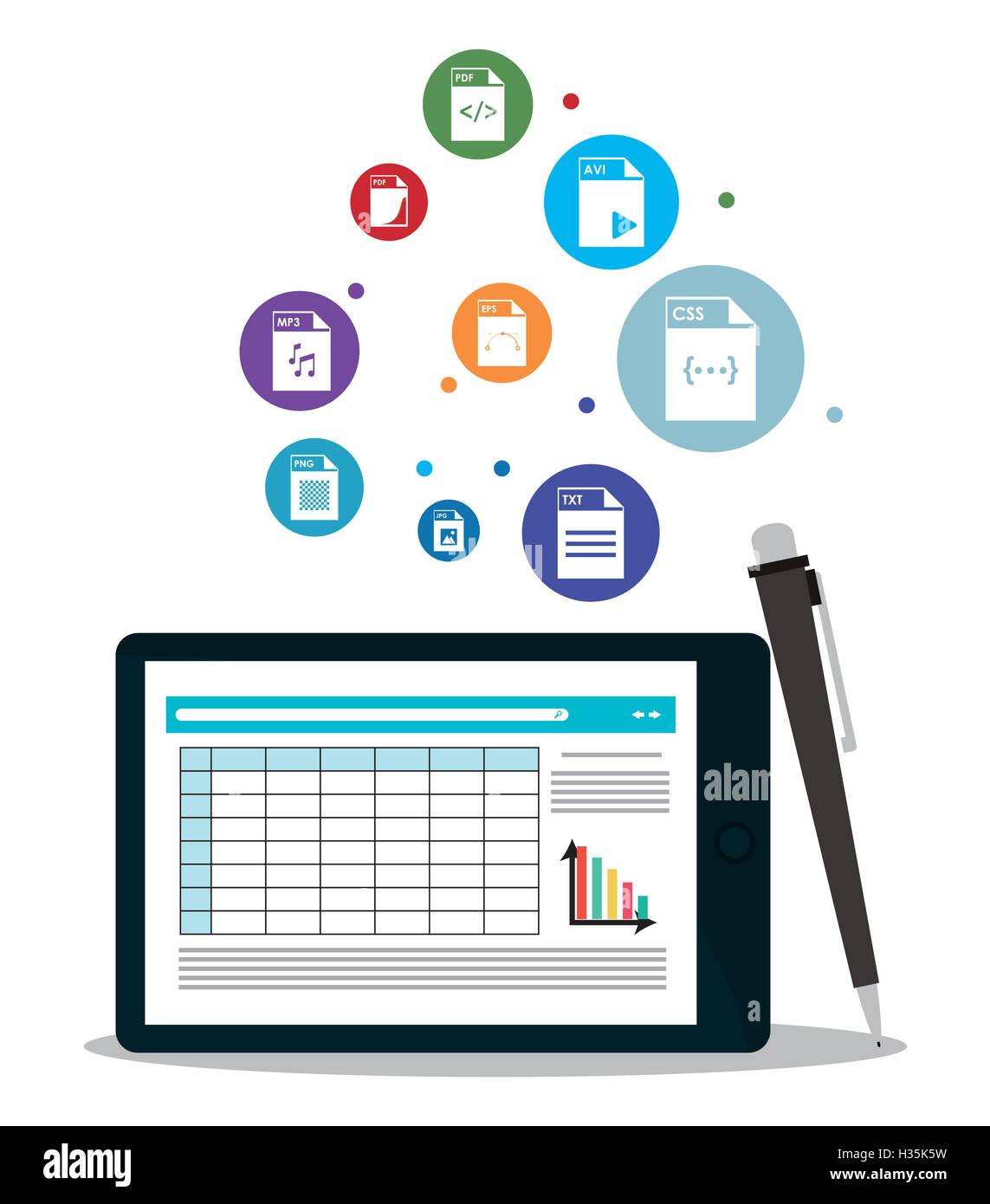 Vector illustration spreadsheet accounting Cut Out Stock Images ...