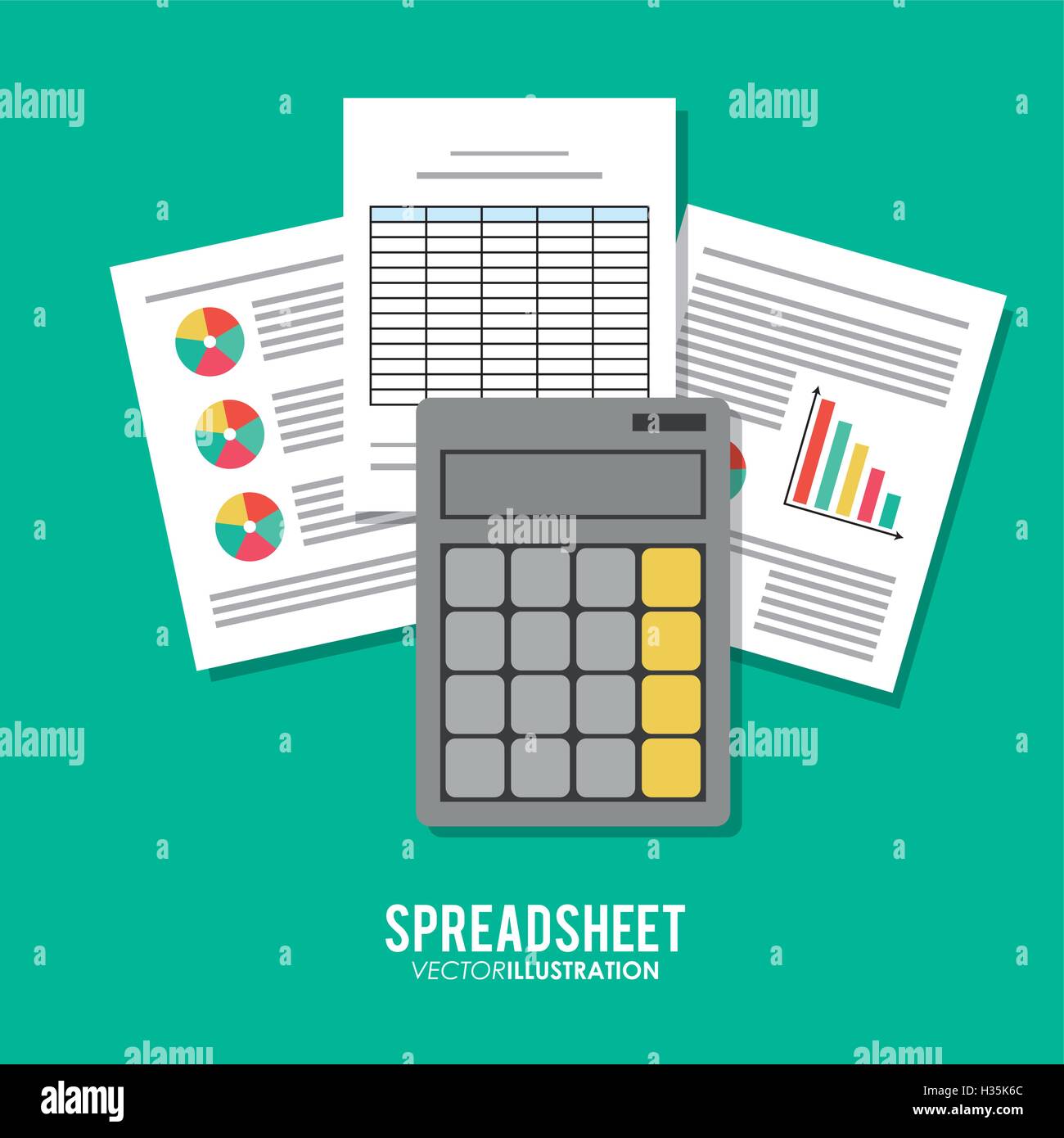 Spreadsheet icon design Stock Vector Image & Art - Alamy
