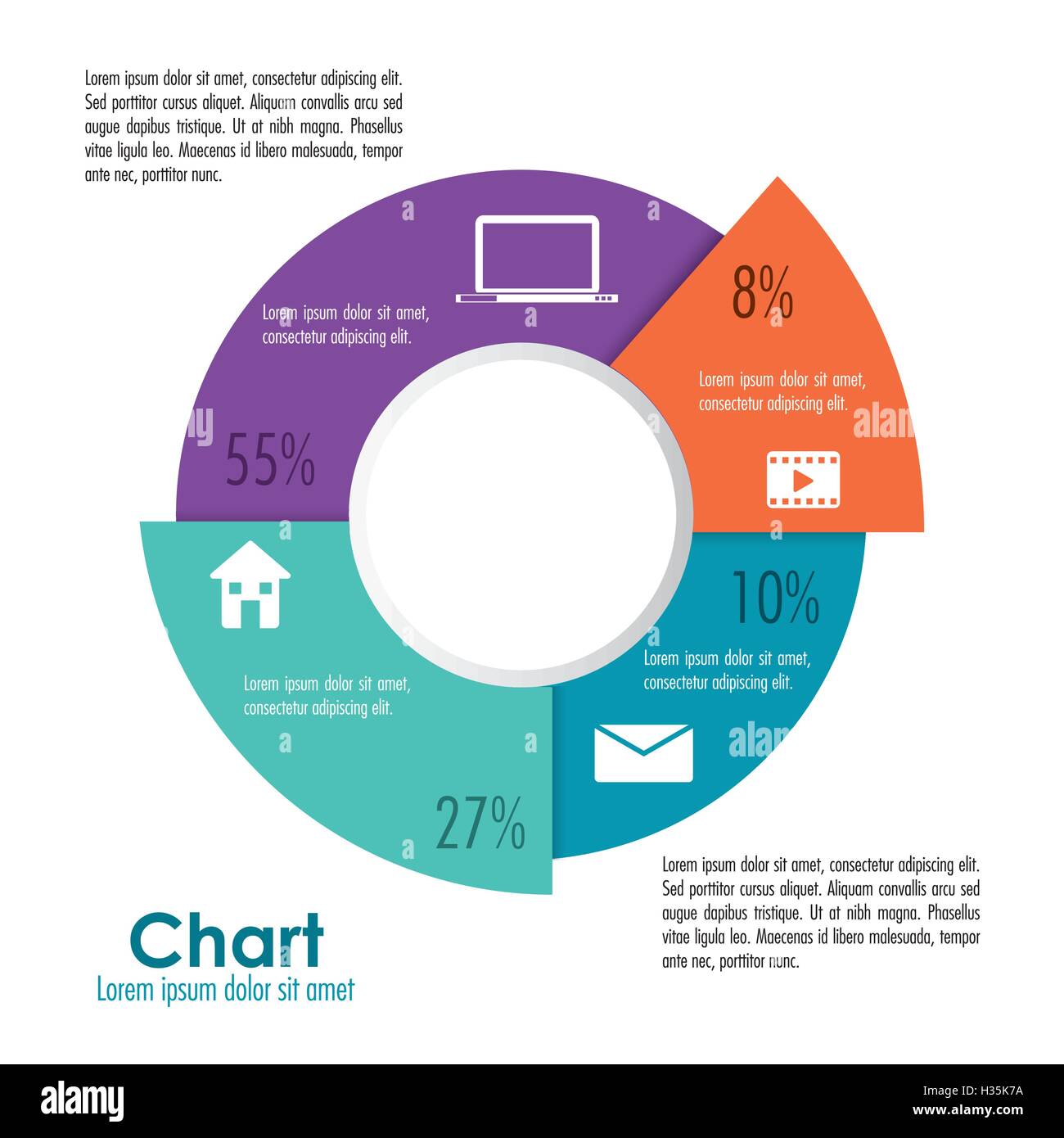 Infographic chart infochart laptop Stock Vector Images - Alamy