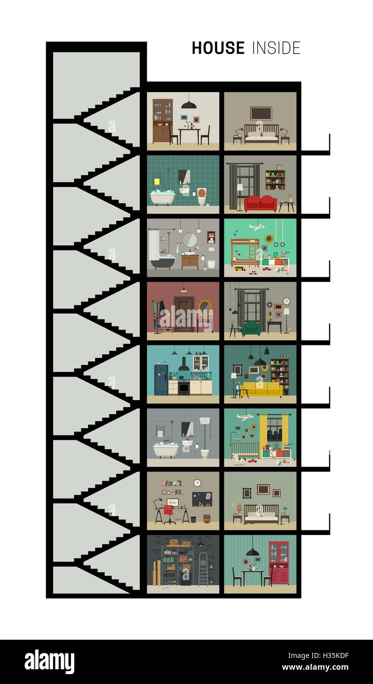 Cross section house illustration hi-res stock photography and images ...