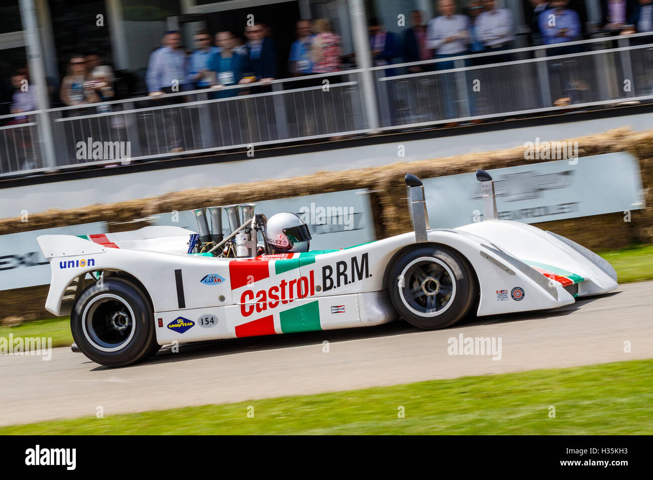 1970 BRM-Chevrolet P154 Can-Am with driver Stephen Hepworth at the 2016 ...