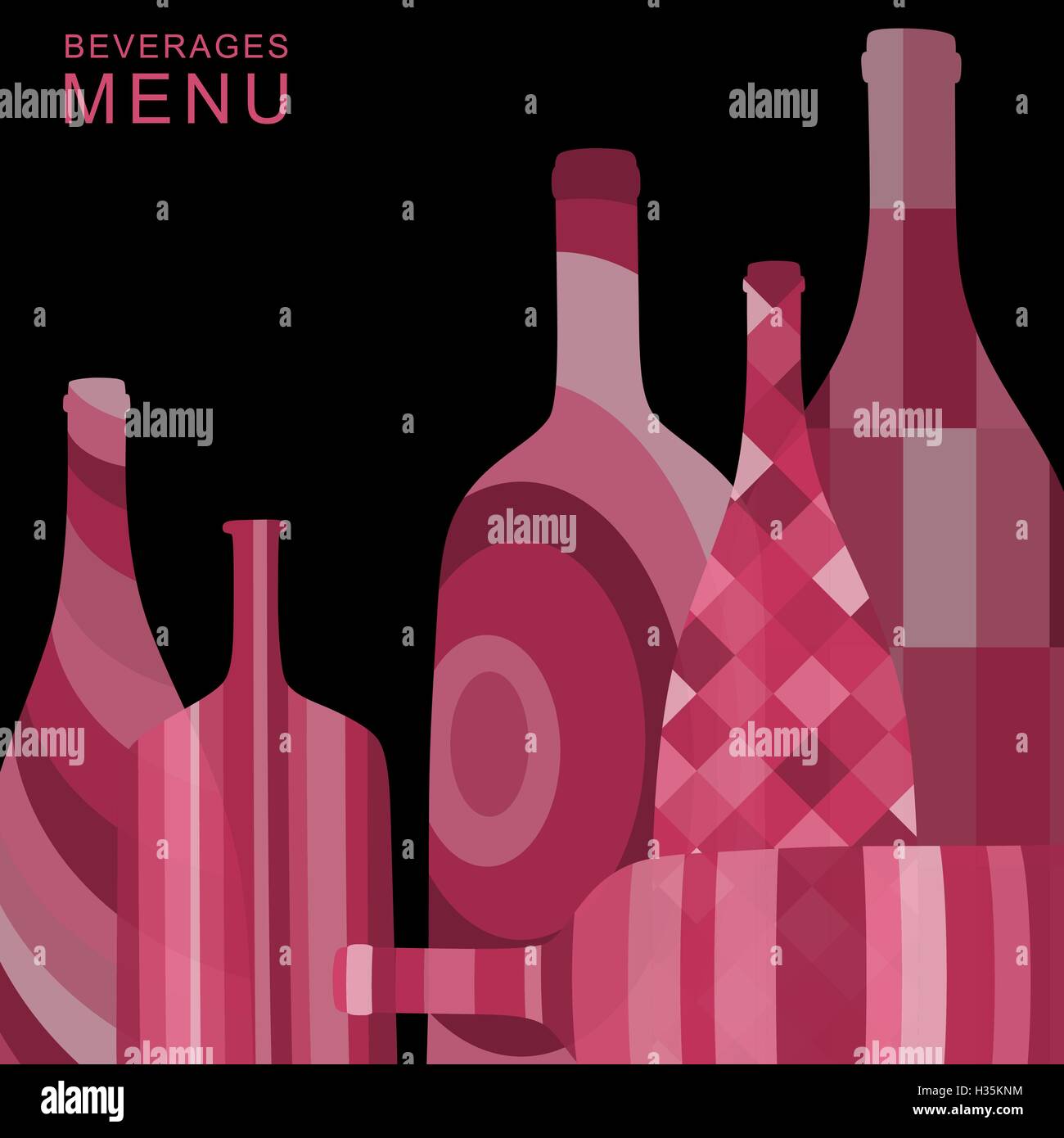 Alcoholic background with abstract bottles Stock Vector Image & Art - Alamy