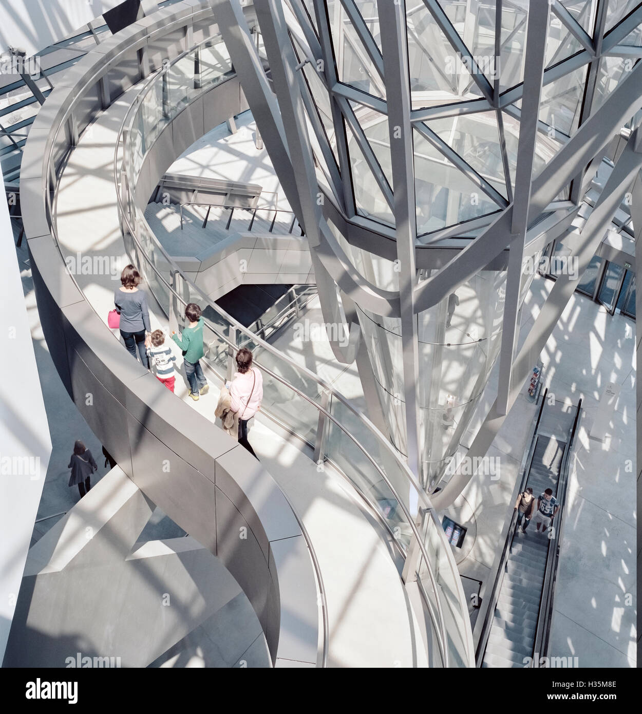 Interior view of Musee des Confluences, Lyon, France by Coop Himmelb(l ...
