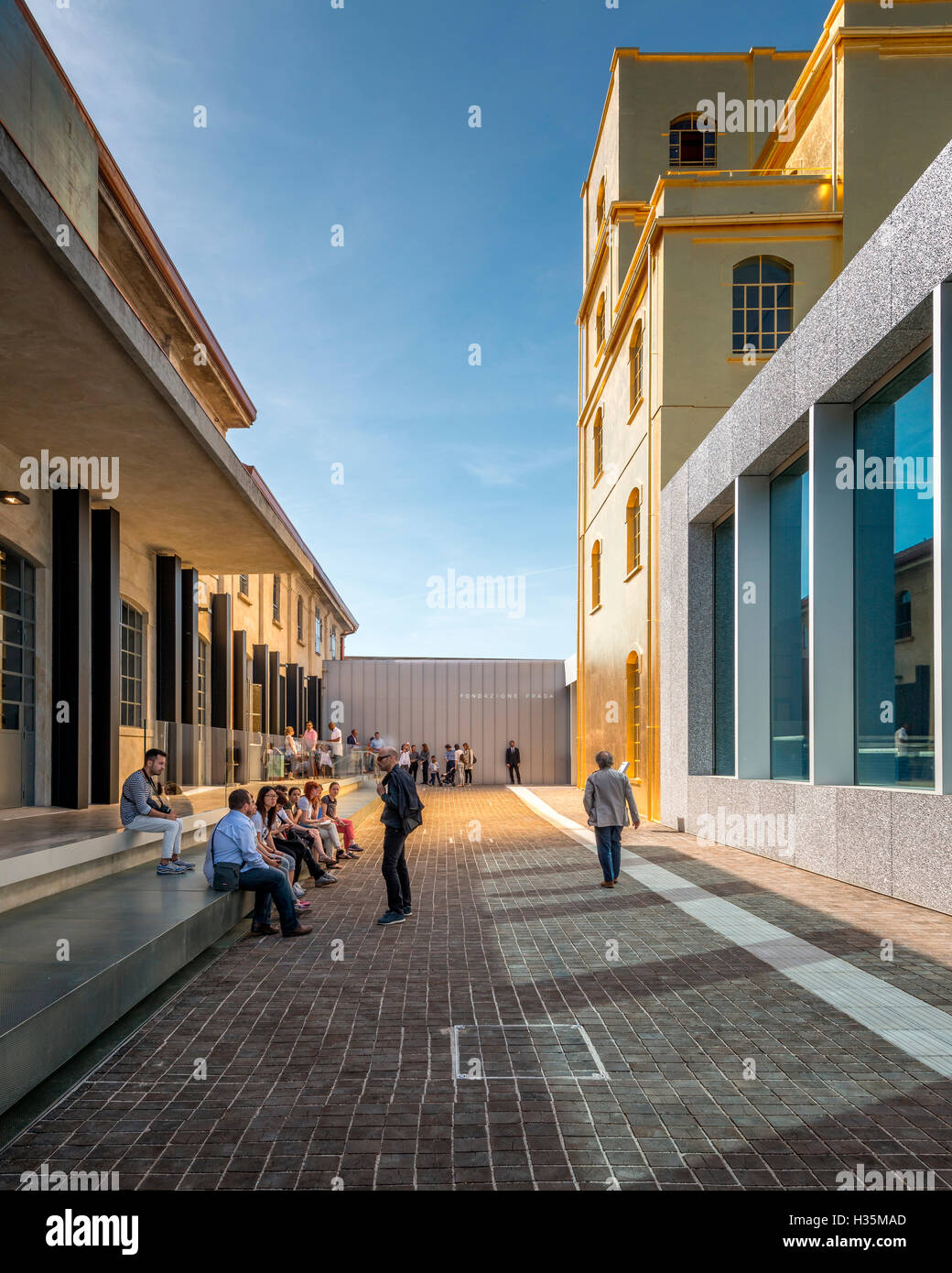 Exterior view of the Fondazione Prada Museum, Milan, Italy Stock Photo ...