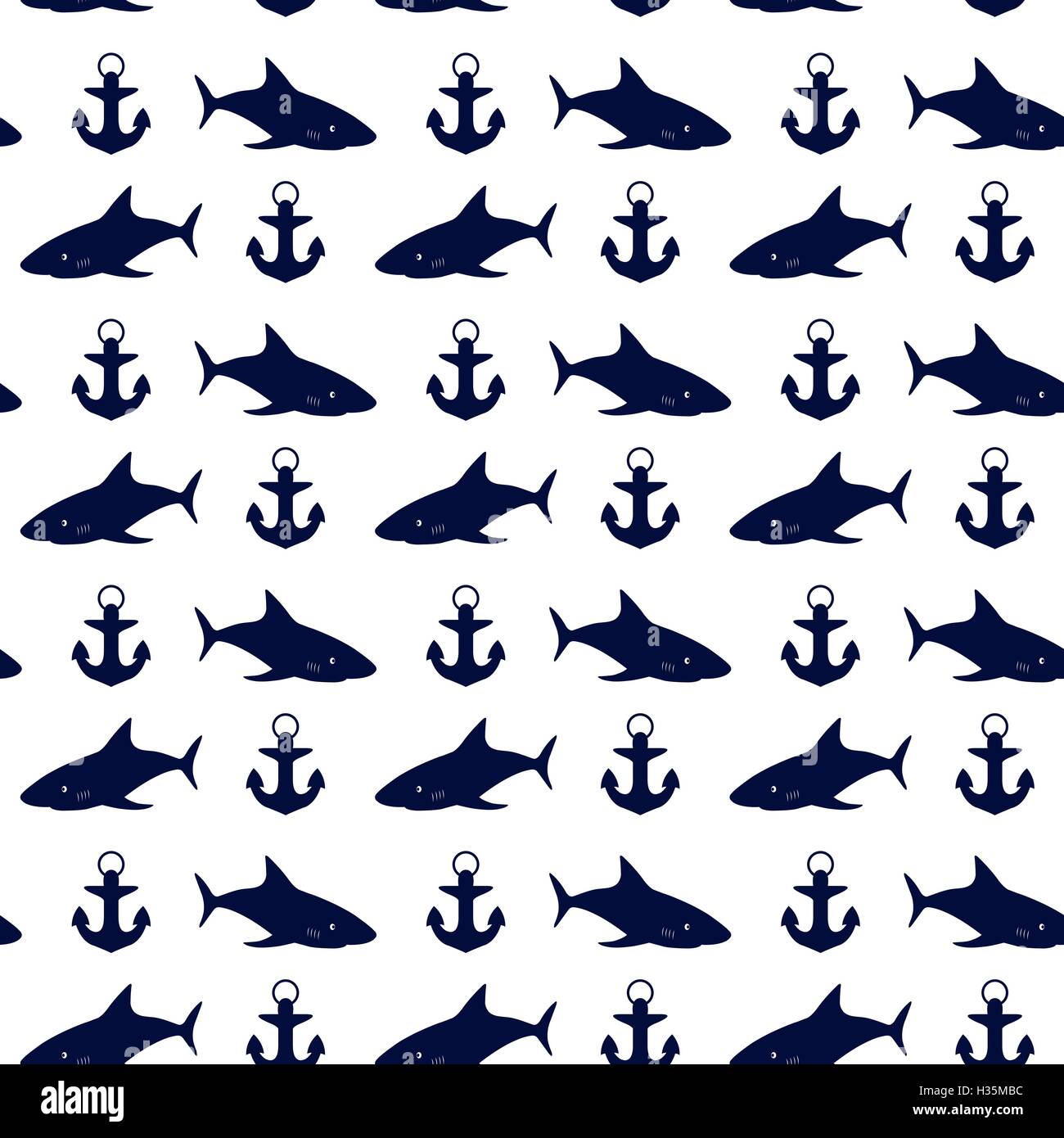 Nautical seamless background, vector illustration Stock Vector Image ...