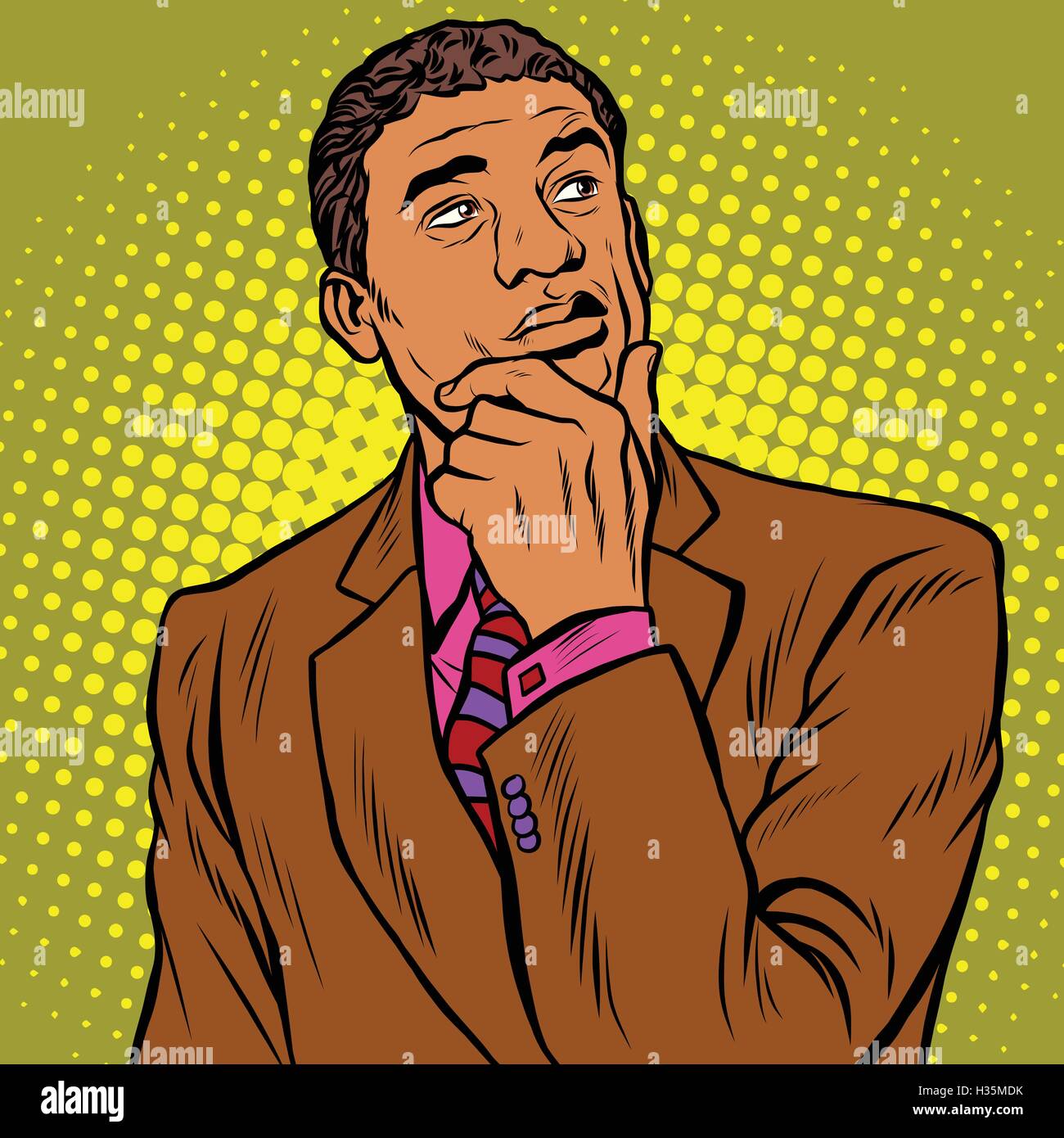 Thinker man concept illustration thinker hi-res stock photography and ...
