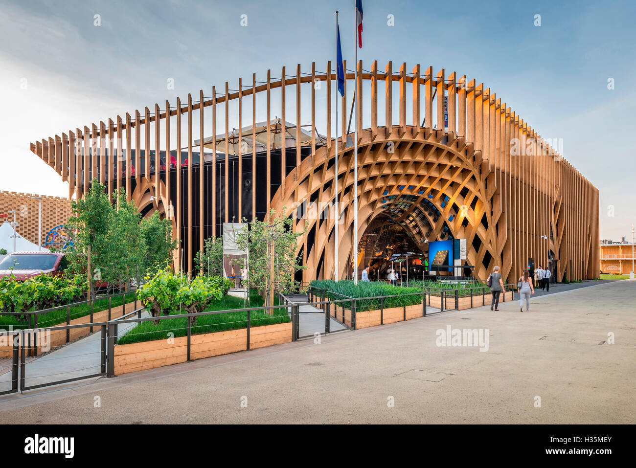 Exterior view of France Pavilion at the Expo 2015 Milano Italy by ...