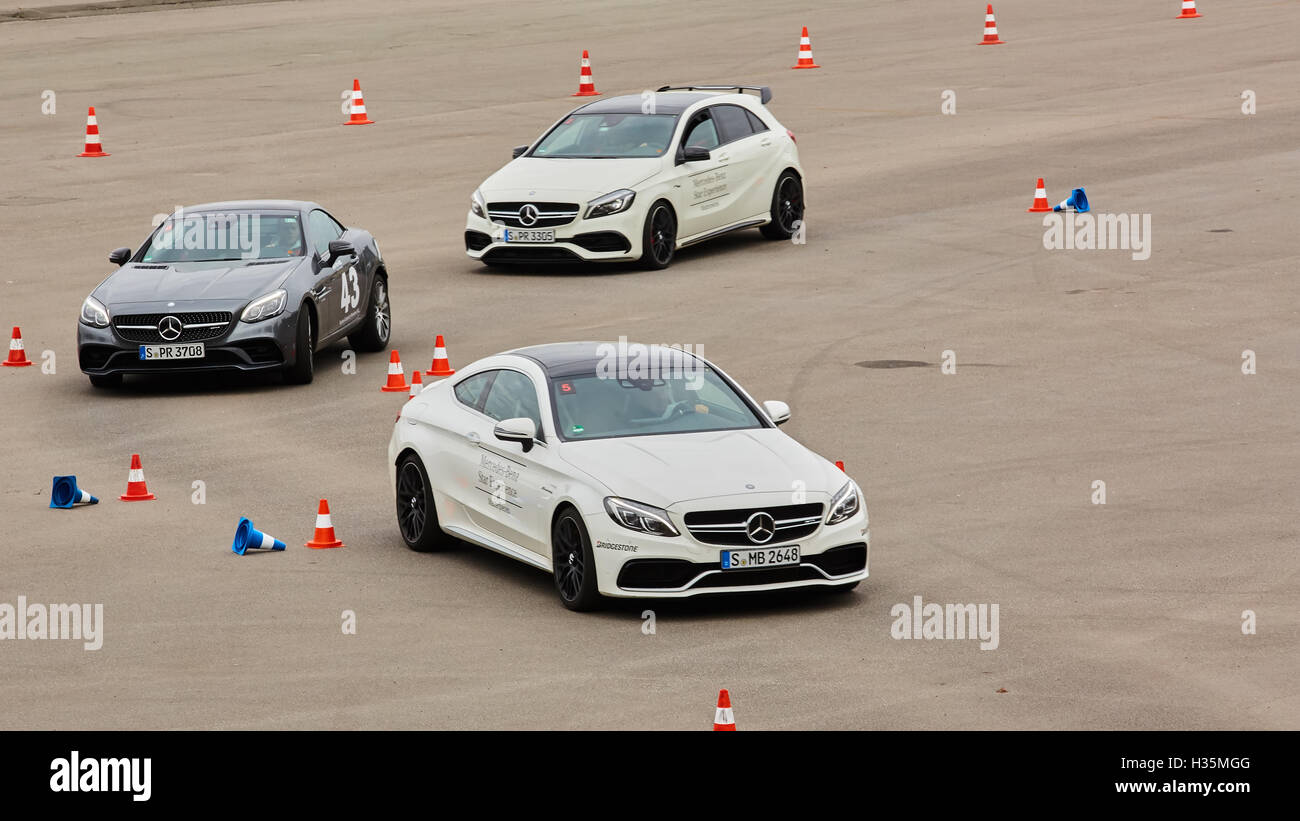 Kiev, Ukraine - OCTOBER 4, 2016: Mercedes Benz star experience. The ...