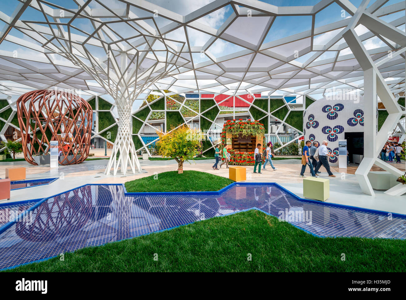 Exterior view of Turkey Pavilion at the Expo 2015 Milano Italy by architects Dream Design ...