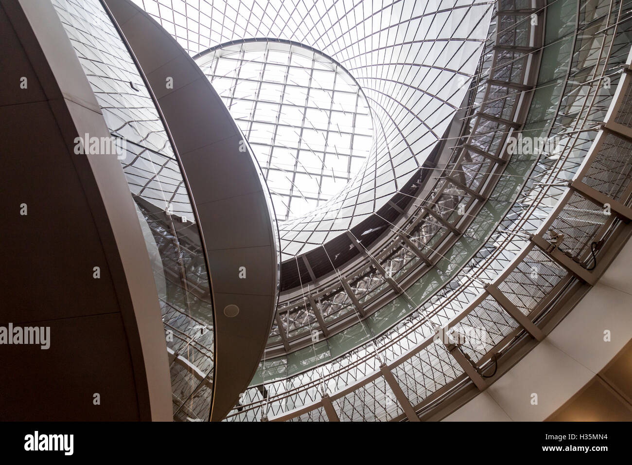 The central atrium of Fulton Center, a transit hub in lower Manhattan ...