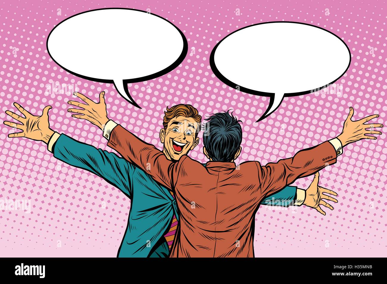 Meeting two men Stock Vector Images - Alamy