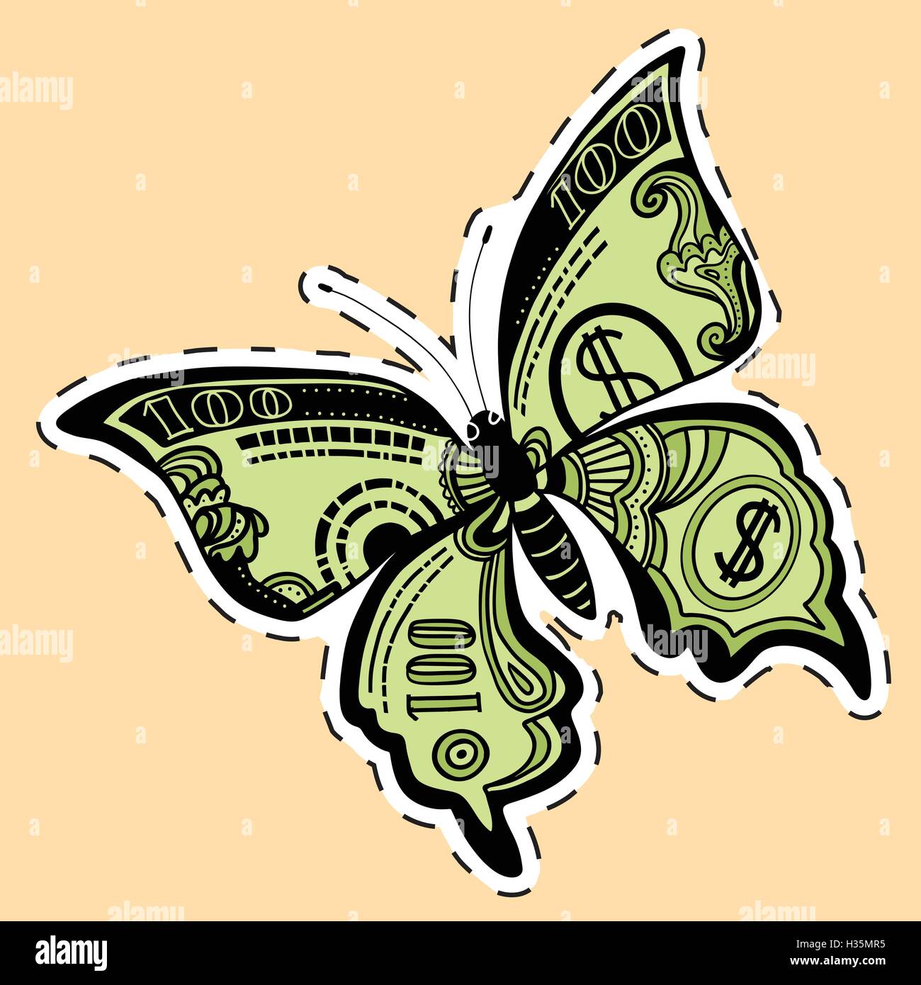 Butterfly bank Stock Vector Images - Alamy