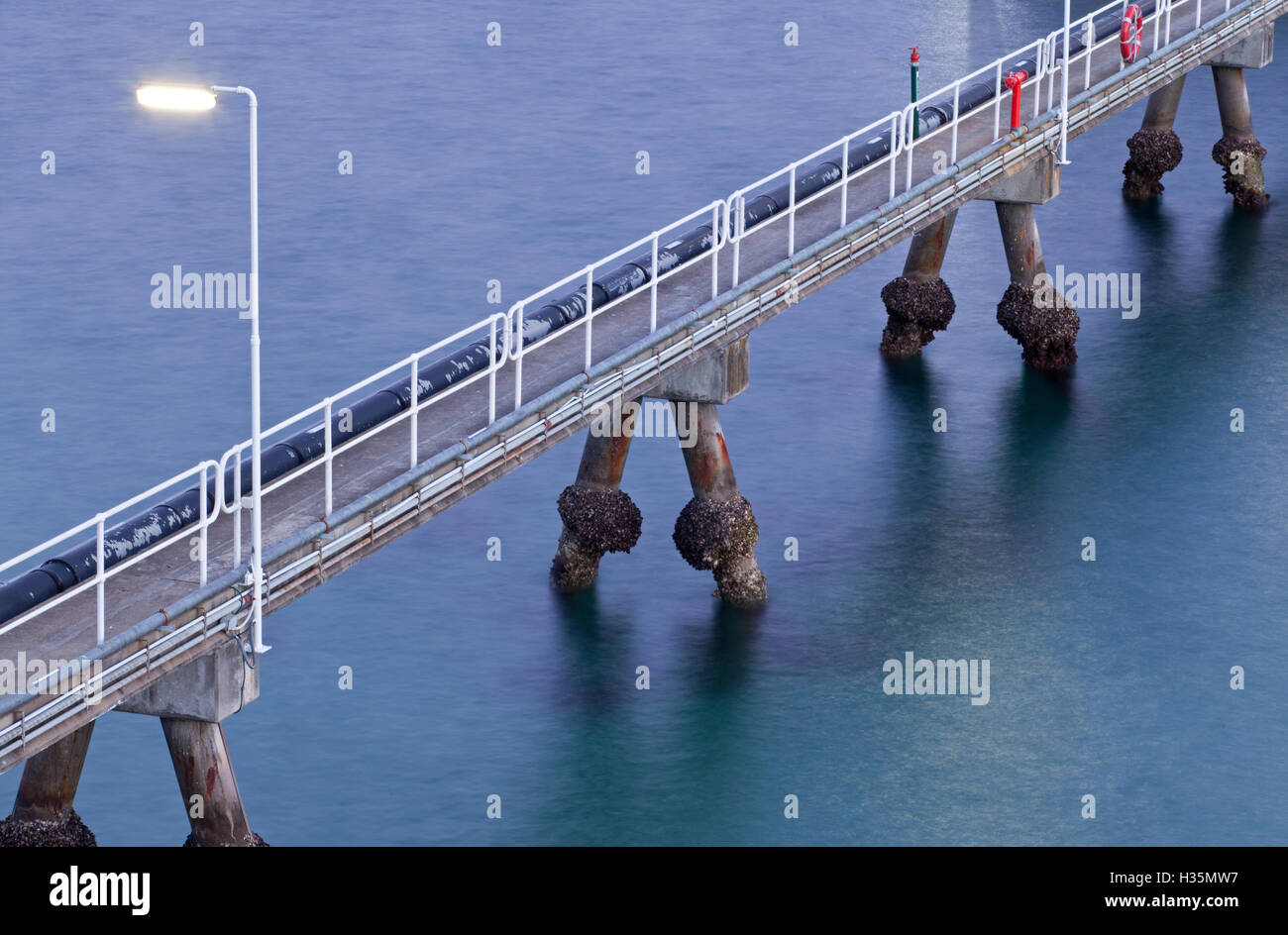 Aerial view of a footbridge across the sea Stock Photo - Alamy