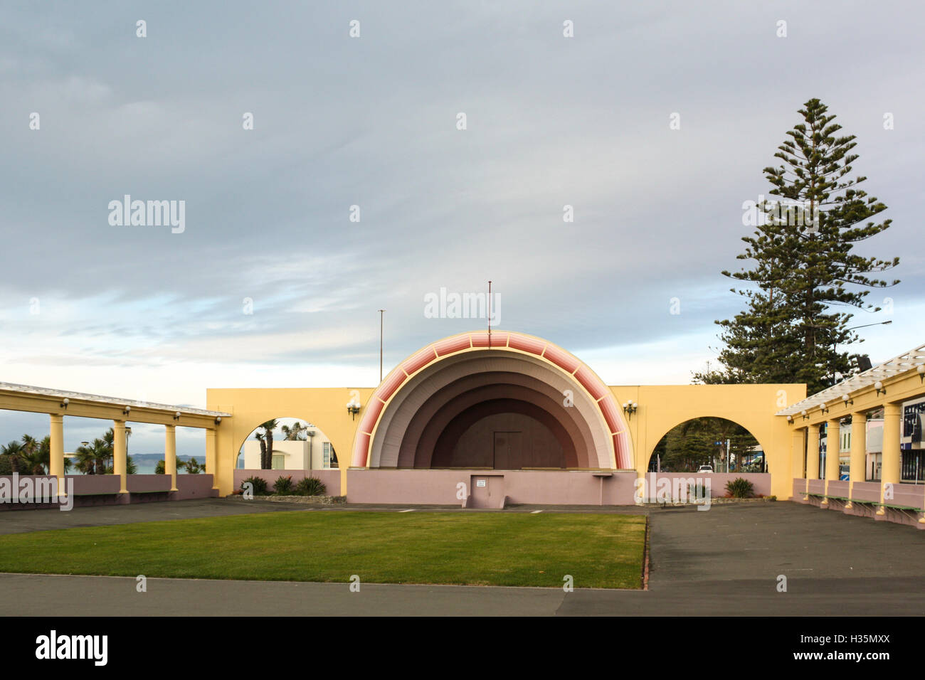 Art Deco architecture in Napier, New Zealand. Exterior of the ...
