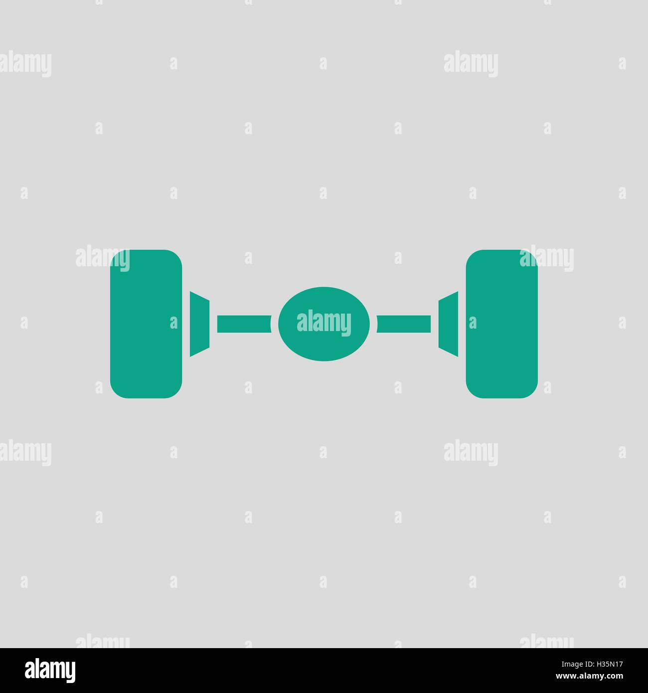 Car rear axle icon. Gray background with green. Vector illustration ...