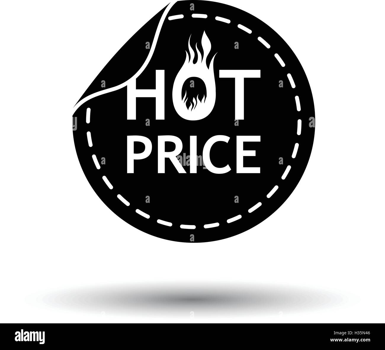 Hot price icon. White background with shadow design. Vector ...