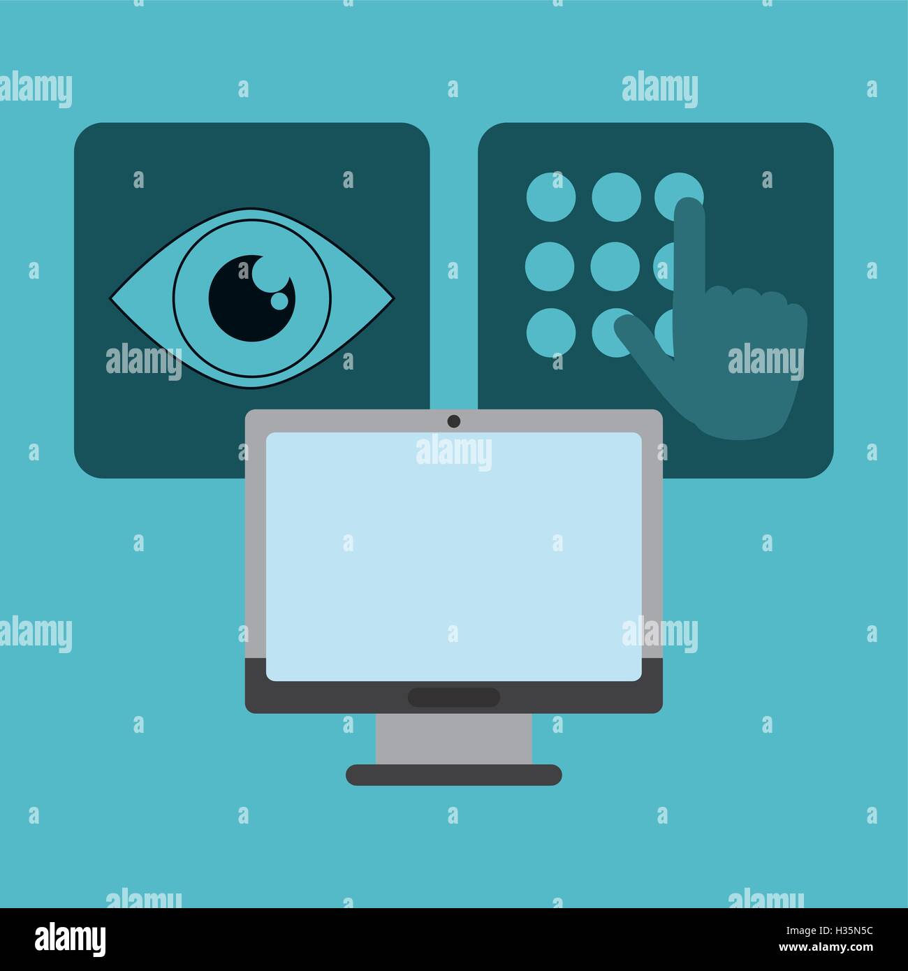 virtual security system icons image Stock Vector Image & Art - Alamy