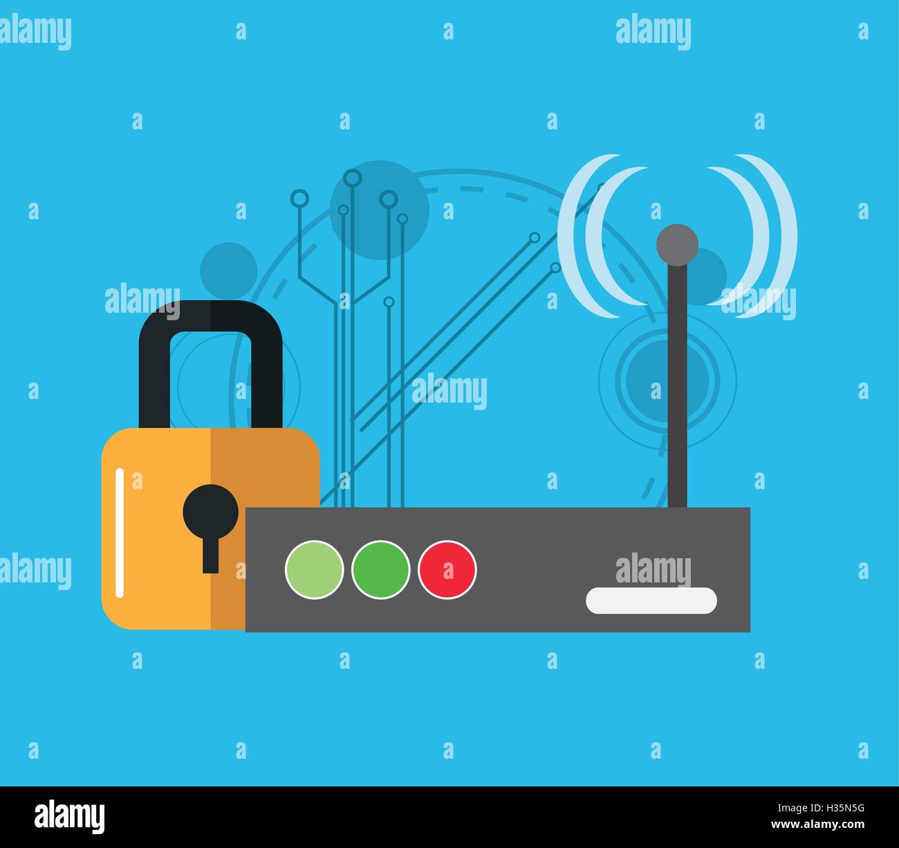 virtual security system icons image Stock Vector Image & Art - Alamy