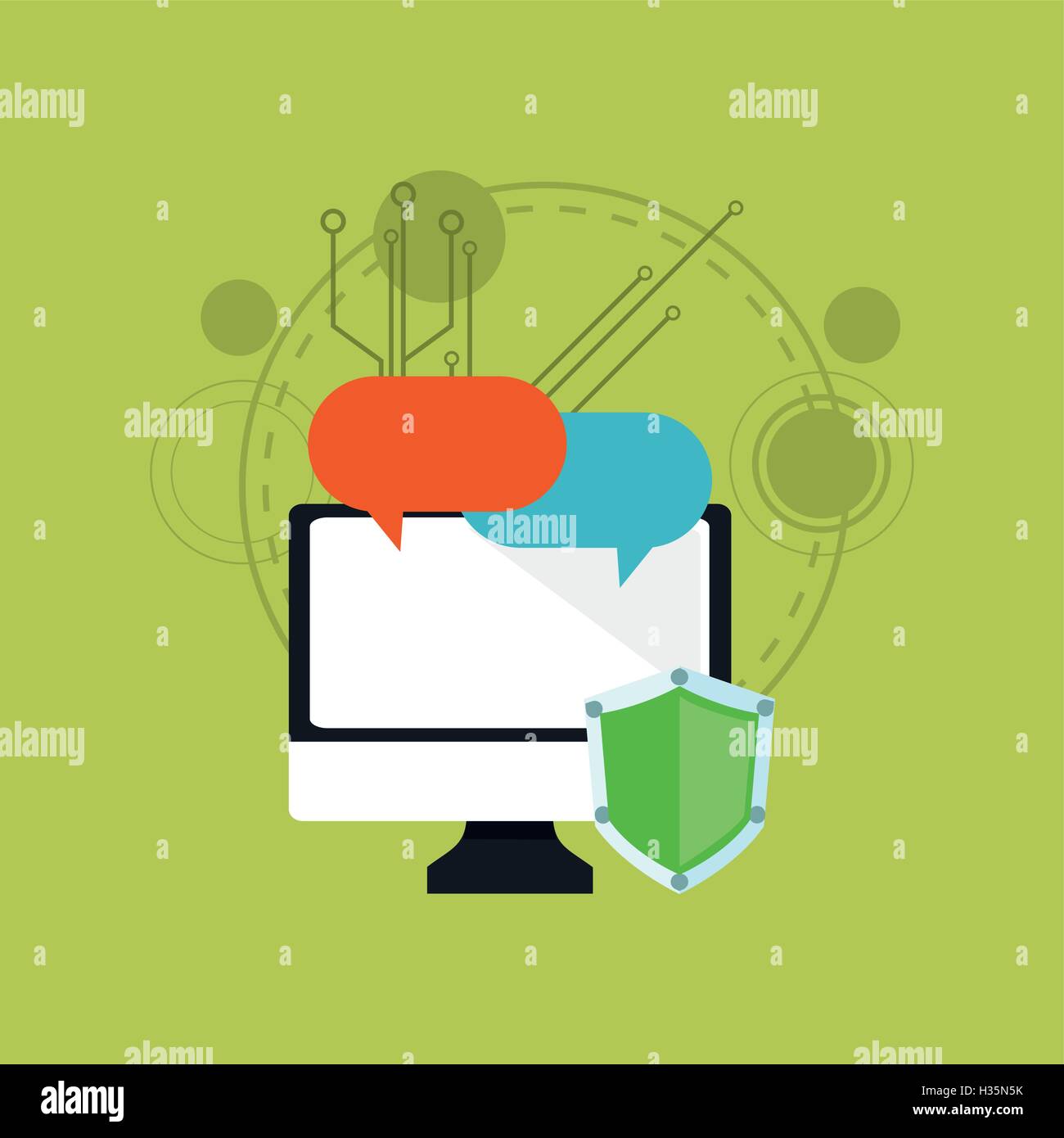 virtual security system icons image Stock Vector Image & Art - Alamy