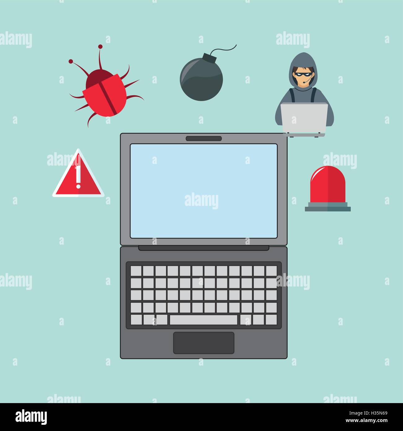 virtual security system icons image Stock Vector Image & Art - Alamy