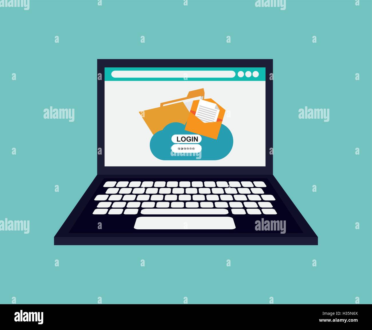 virtual security system icons image Stock Vector Image & Art - Alamy