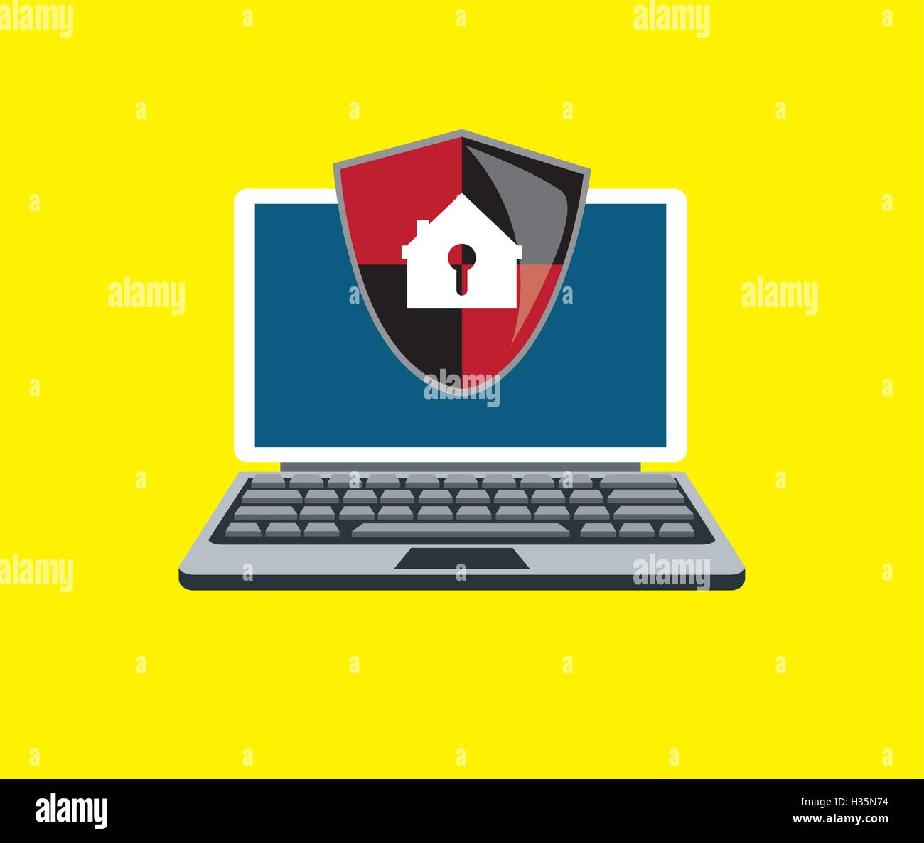 virtual security system icons image Stock Vector Image & Art - Alamy