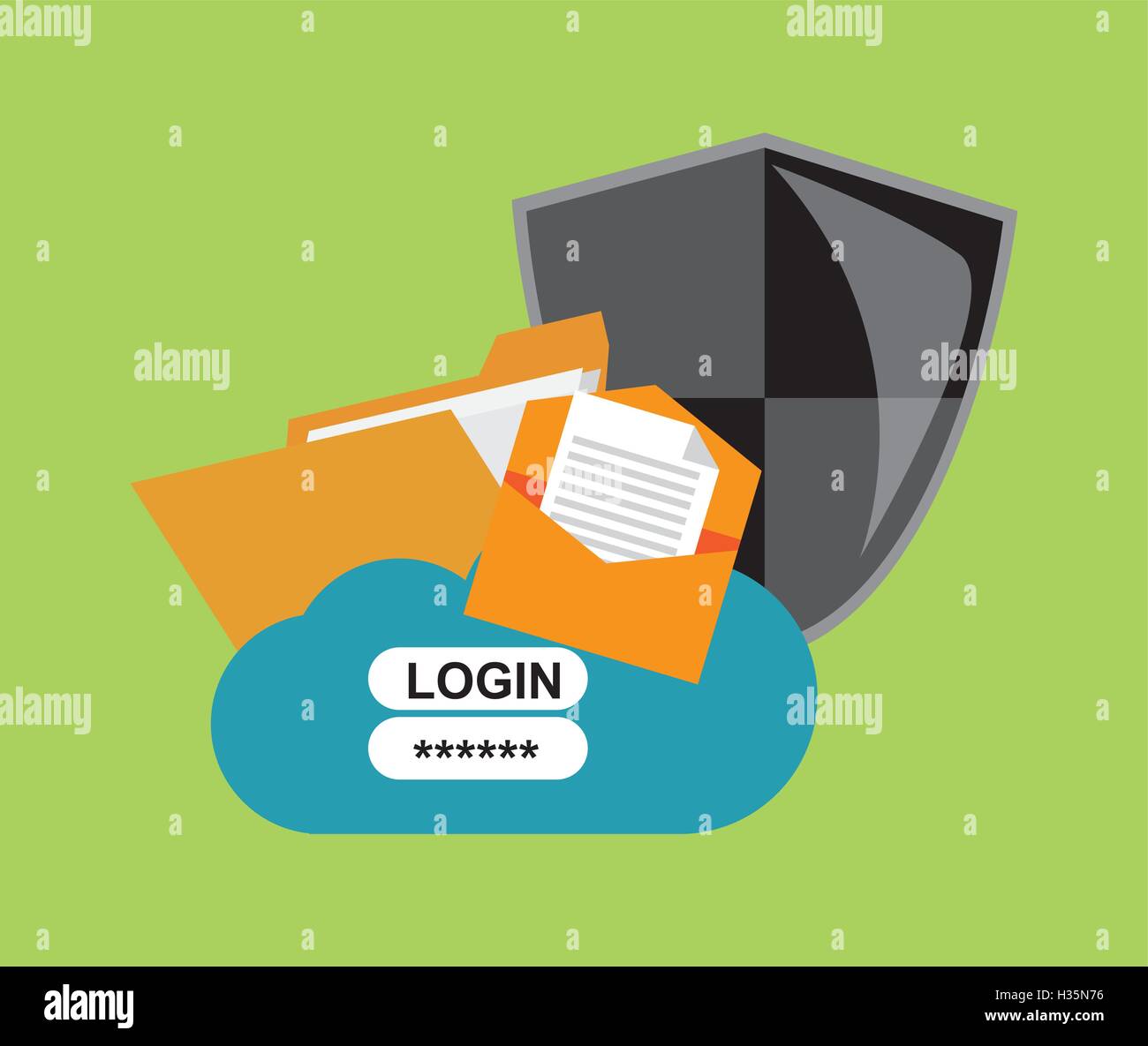 virtual security system icons image Stock Vector Image & Art - Alamy