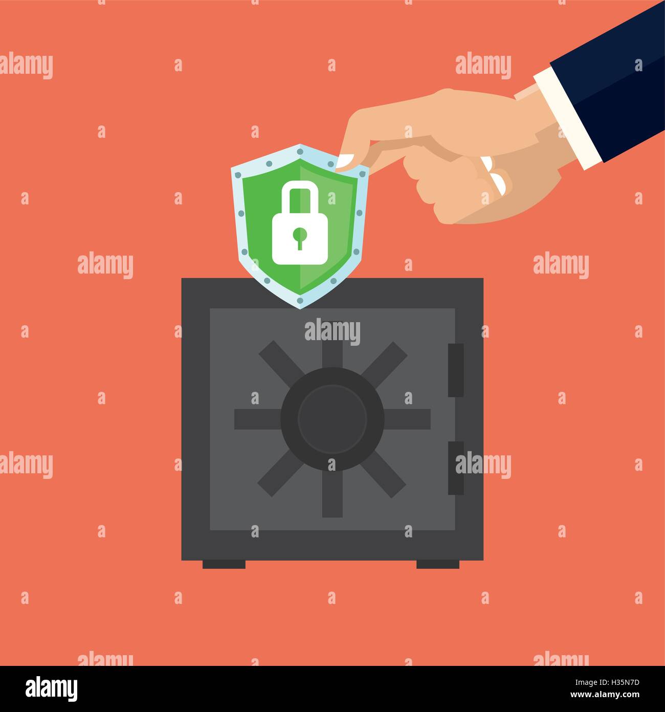 virtual security system icons image Stock Vector Image & Art - Alamy